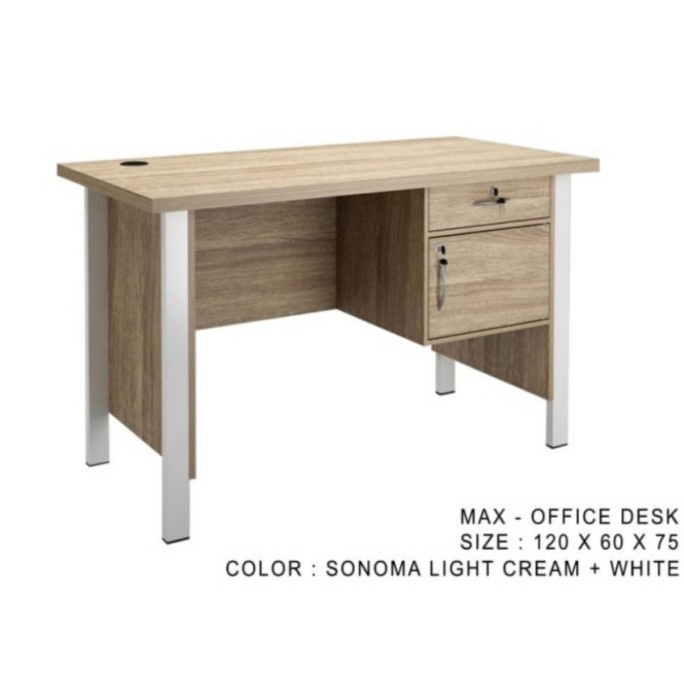 Jual Meja kantor Orbitrend MAX uk.120 x 60 x 75 cm kaki besi | Shopee Indonesia