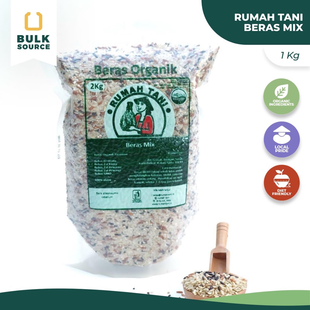 Jual Rumah Tani - Beras Mix / Beras Organik 1KG | Shopee Indonesia