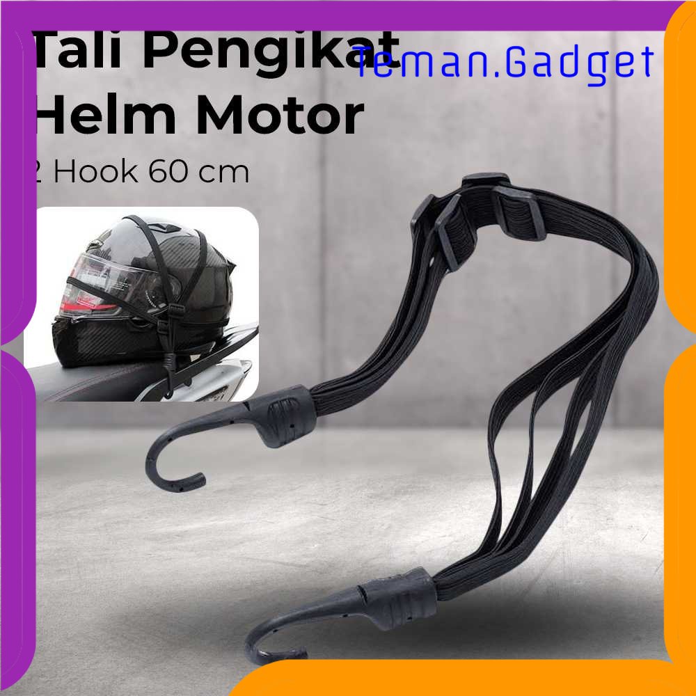 Jual TG - OTO MOTOWOLF Tali Pengikat Helm Motor 2 Hook 60 cm - WP01 ...