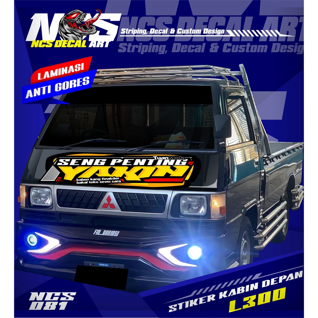 Jual Stiker Decal Kabin Depan SENG PENTENG YAKIN All Pick Up Pick Up ...