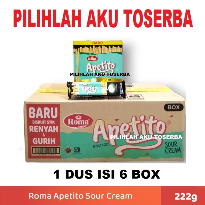 Jual Biskuit Roma APETITO SOUR CREAM Box - ( HARGA 1 DUS ) | Shopee ...