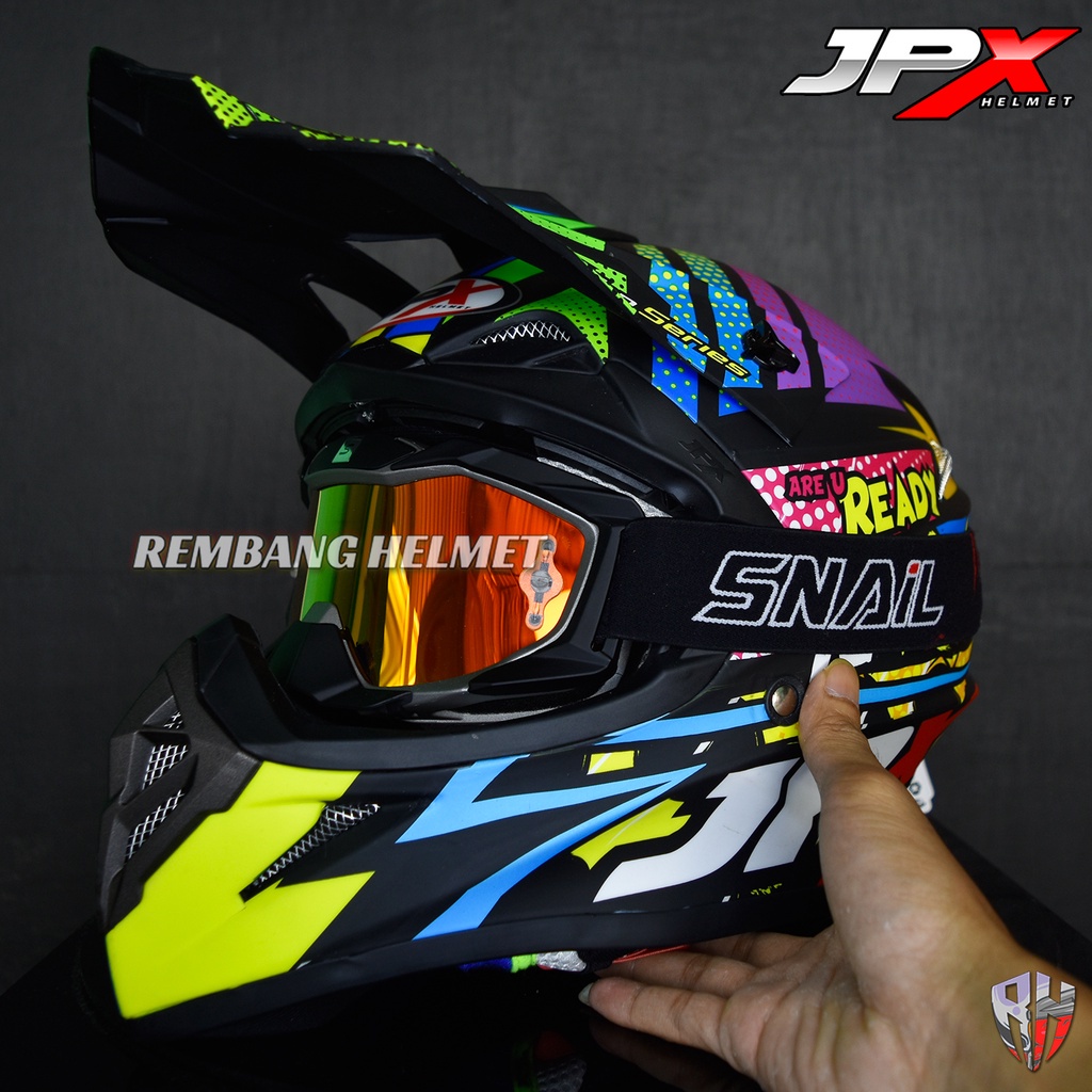 Jual HELM JPX CROSS X10 BLACK DOFF PAKET GANTENG, VISOR SNAIL ORIGINAL ...