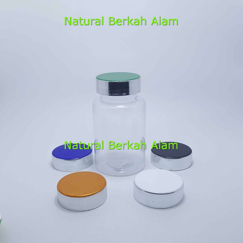 Jual Botol 120 ml PS Natural Cap List Silver / Botol Obat / Botol Kapsul / Botol Tablet / Botol ...