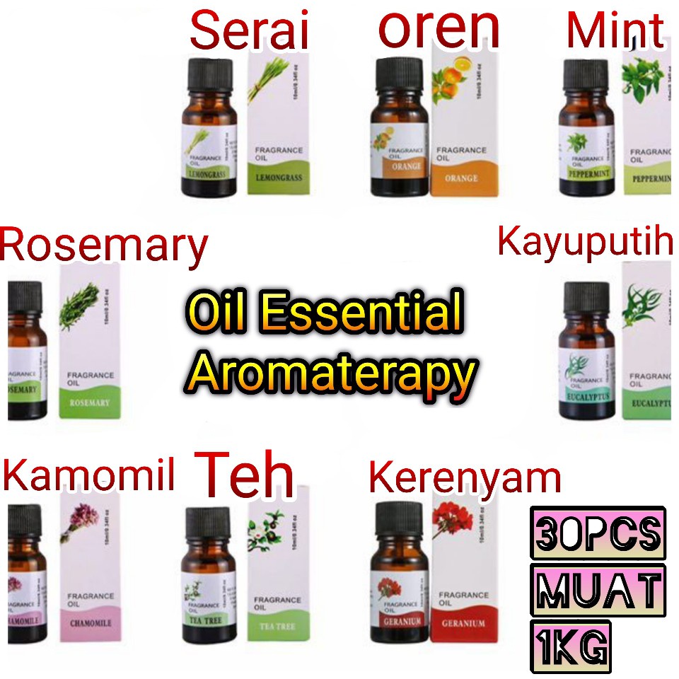 Jual OIL AROMATERAPI AROMATHERAPY ESSENTIAL OIL 10ml OIL AROMA RUANGAN ...