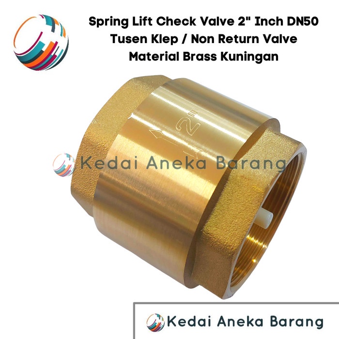 Jual Spring Lift Check Valve Tusen Klep Air Brass Kuningan 2 2" Inch ...