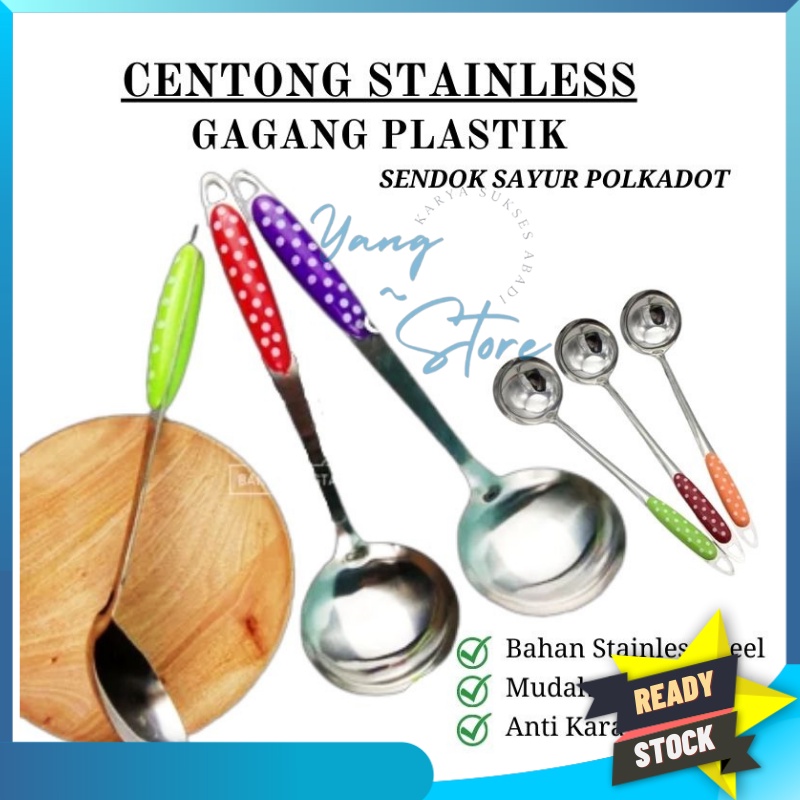Jual YGS -B203- Sendok Sayur Stainless Steel Polkadot | Shopee Indonesia