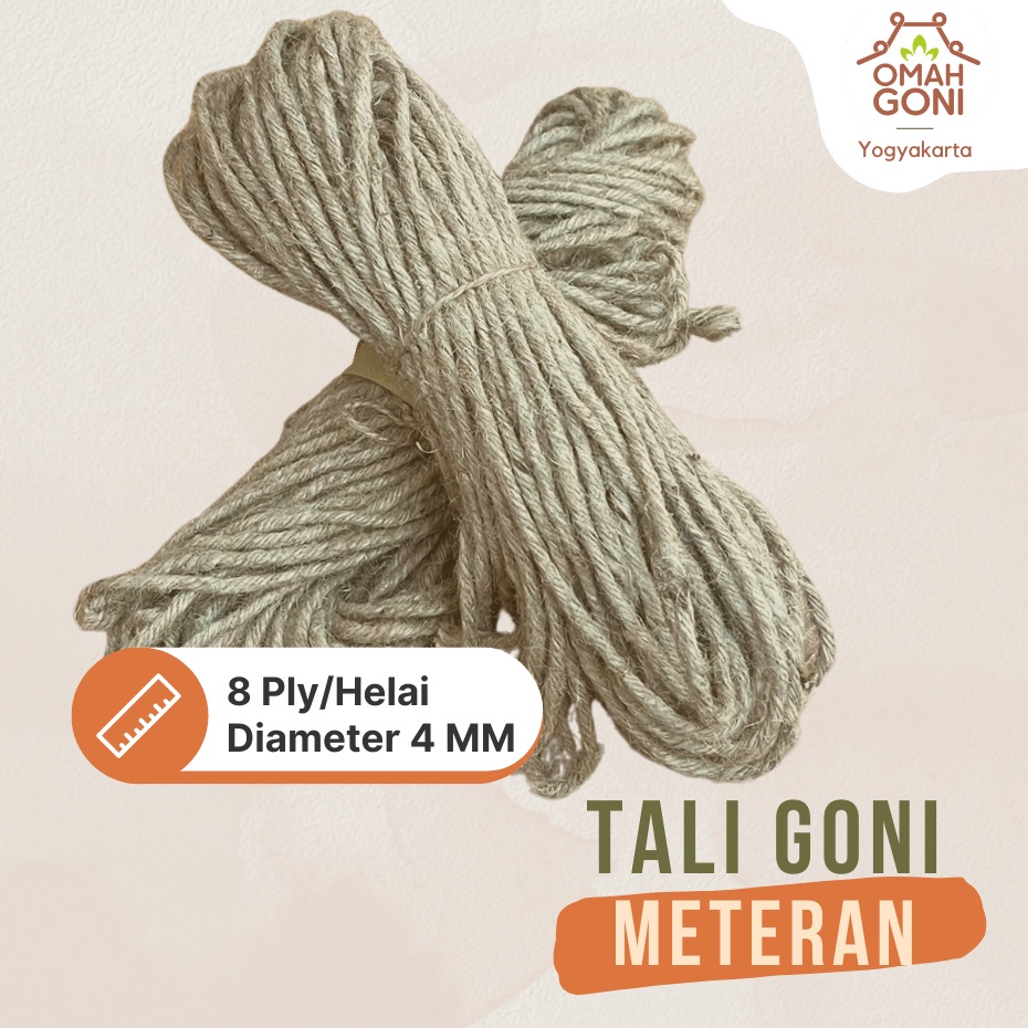Jual Tali Goni 8 Ply Meteran - Tali Rami 4 MM - Tali Gantungan Pot ...