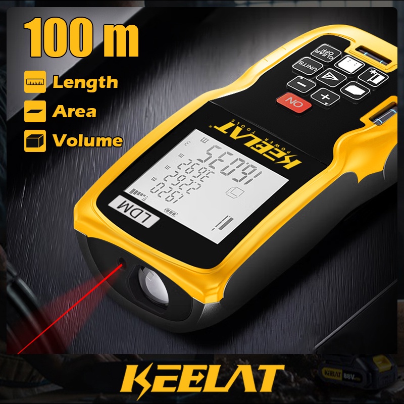 Jual KEELAT 100M Digital Meteran Laser Laser Rangefinder Infrared Laser ...