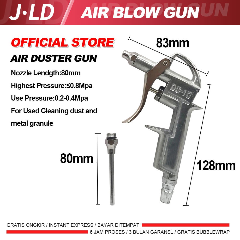 Jual Air Duster Blow Gun DG-10 JLD Alat Semprotan Angin Bahan Besi Alat ...