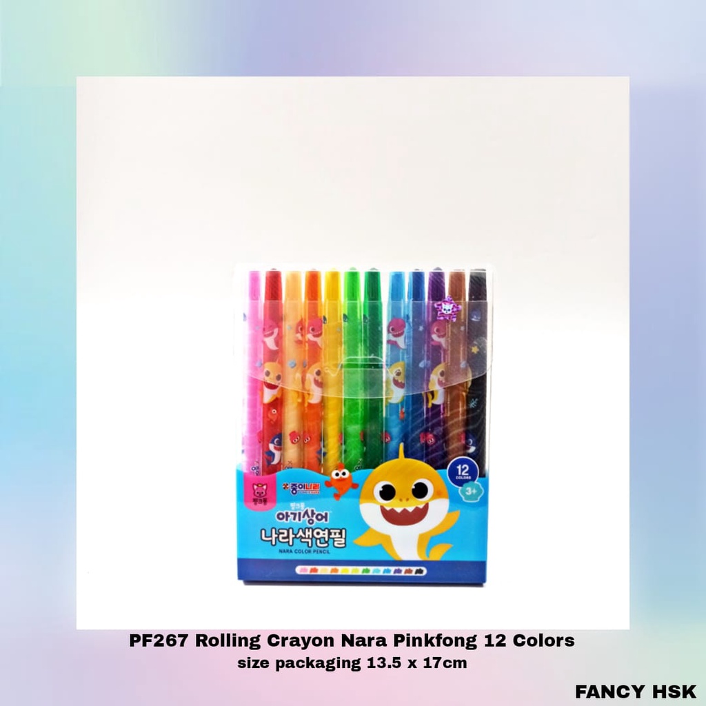 Jual ROLLING CRAYON NARA PINKFONG 12 COLORS PF267 | Shopee Indonesia
