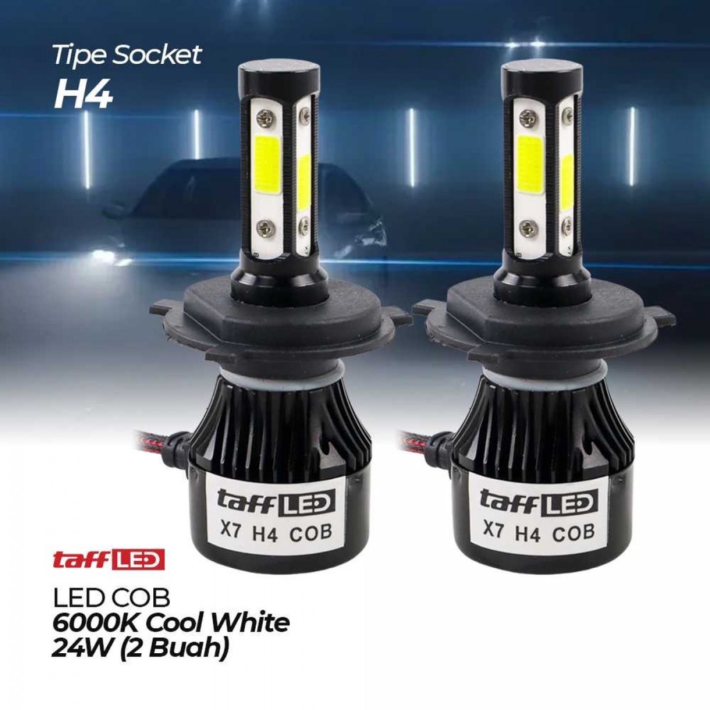 Jual Lampu Headlamp Mobil LED COB H4 Cool White 2 PCS | Shopee Indonesia