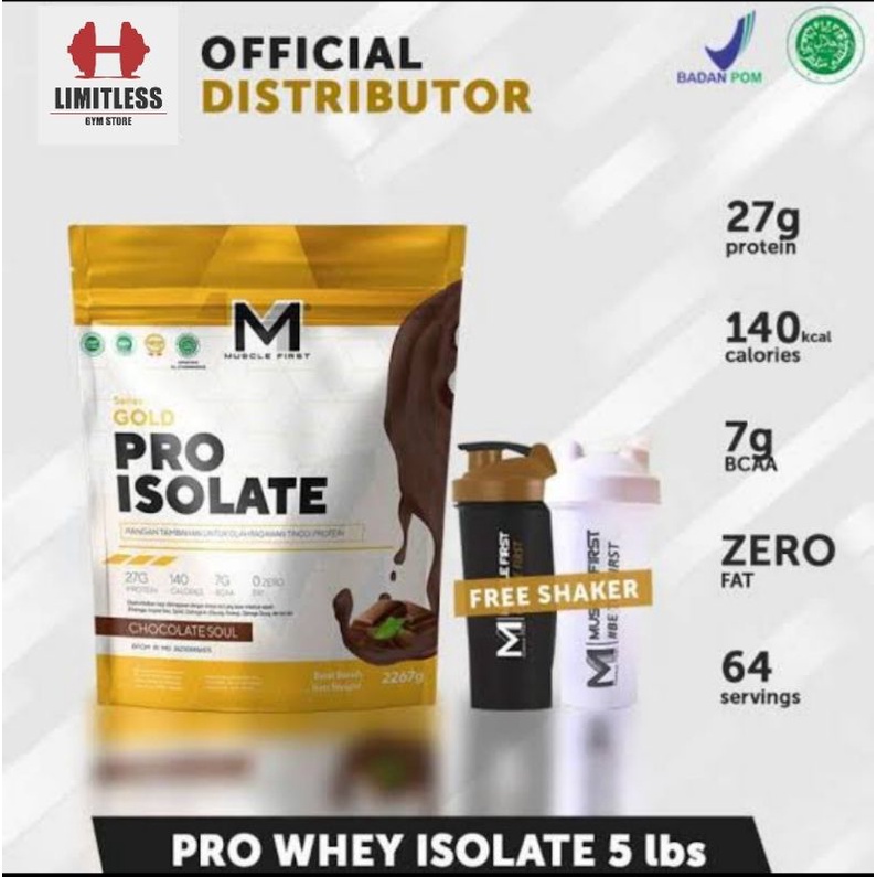 Jual (OFFICIAL) Muscle First PRO ISOLATE 5 lbs Whey Protein 5lb BPOM ...