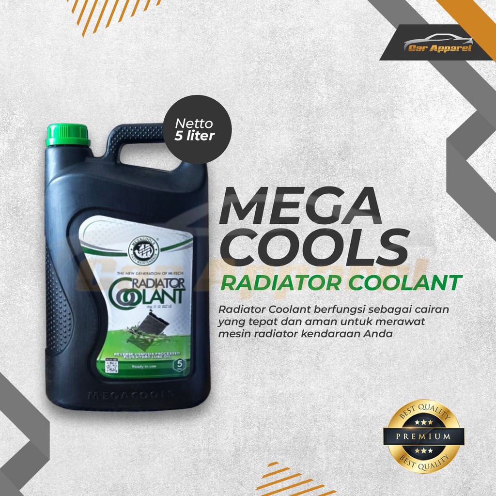 Jual Megacools Air Radiator Cairan Coolant Hijau 5L Megacool | Shopee Indonesia