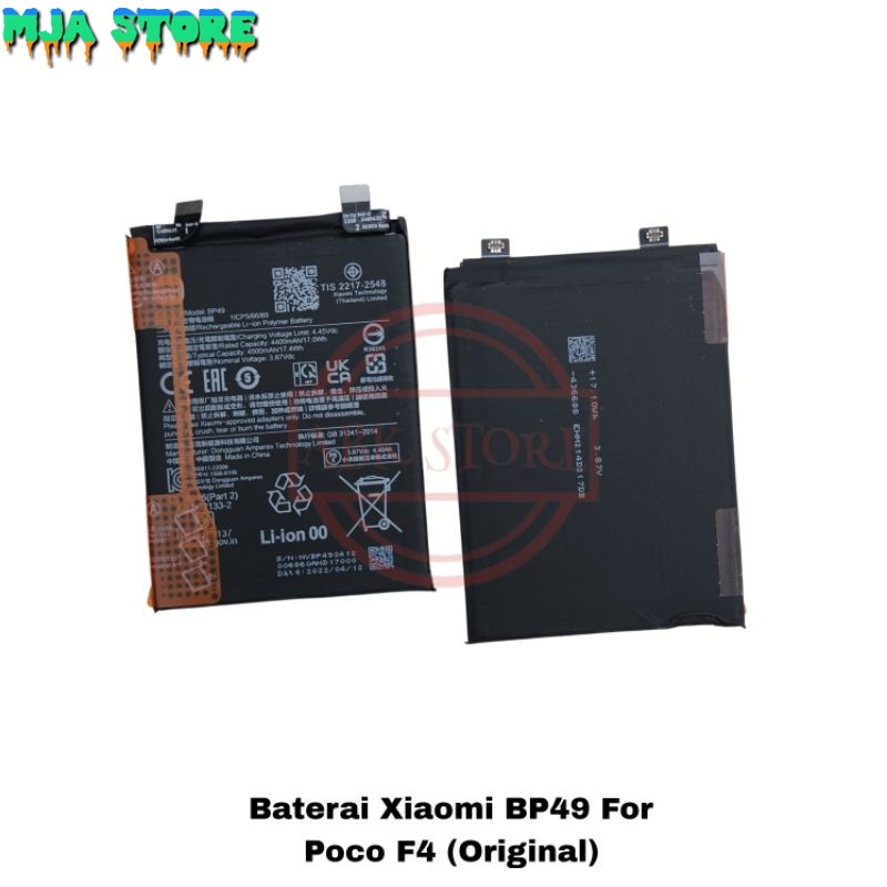 Jual BATERAI XIAOMI POCO F4 BP49 BATRE ORIGINAL | Shopee Indonesia