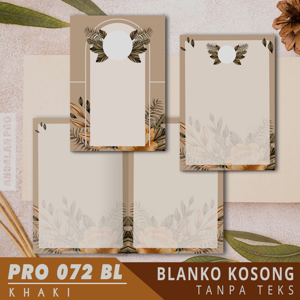 Jual PRO 072 BL KHAKI - Blangko Undangan Pernikahan, Khitanan, Ngunduh ...