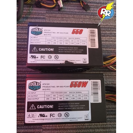 Jual PSU Power Supply Power Suplay PC Merk COLLER MASTER 550 Watt Kabel ...