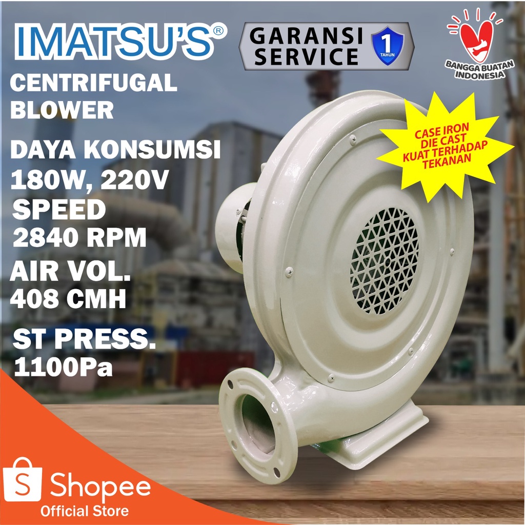 Jual BLOWER KEONG / Radial Centrifugal Fan Blower 180 WATT 220V Blower ...