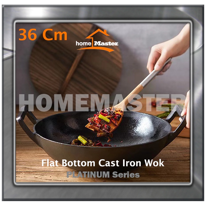 Jual HomeMaster Cast Iron/Besi Cor Wok/Wajan 36 Cm CIW236 | Shopee ...