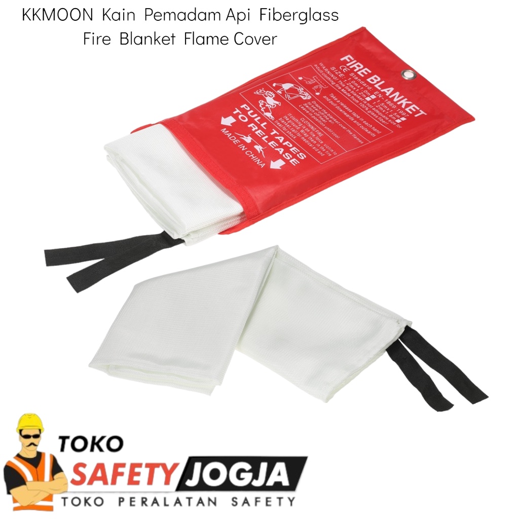 Jual Kain Selimut Api Pemadam Api KKMOON Fiberglass Fire Blanket Flame Cover 1 Meter x 1 Meter ...