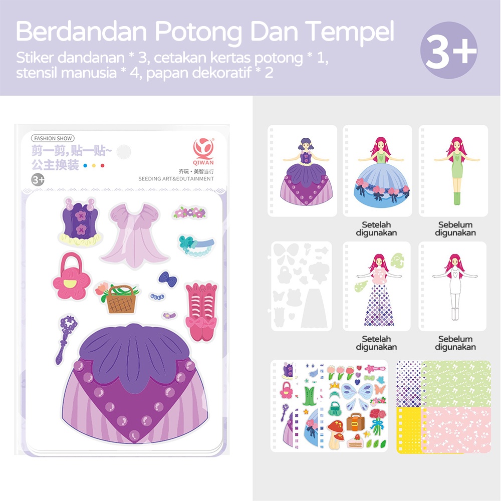 Jual BEVAVAR Mainan Buku Dandanan Putri Mainan Edukasi Anak Perempuan ...