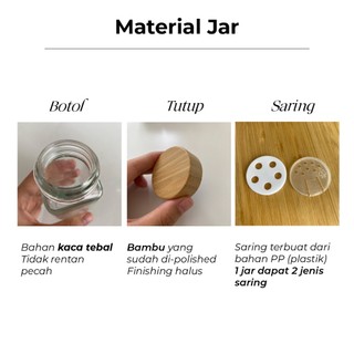 Jual ATHOME Bamboo Spice Jar 120ml / Tempat Botol Bumbu Dapur Estetik ...