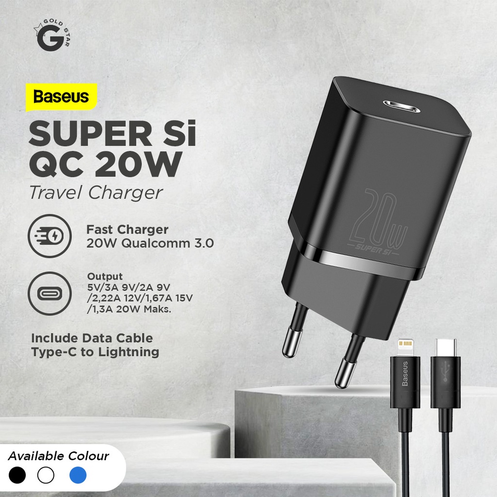 Jual Baseus Kepala Charger Super Si Quick Charger PD 20W Iphone ...