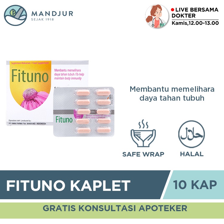 Jual Fituno 10 Kaplet - Suplemen Daya Tahan Tubuh | Shopee Indonesia