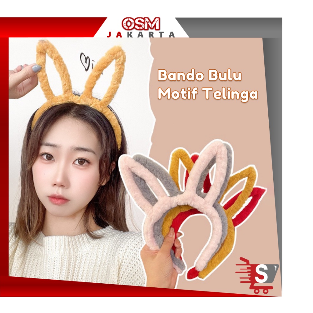 Jual OSM JKT F5932 Bando Lucu Karakter Hewan Bulu Halus / Bando Motif ...