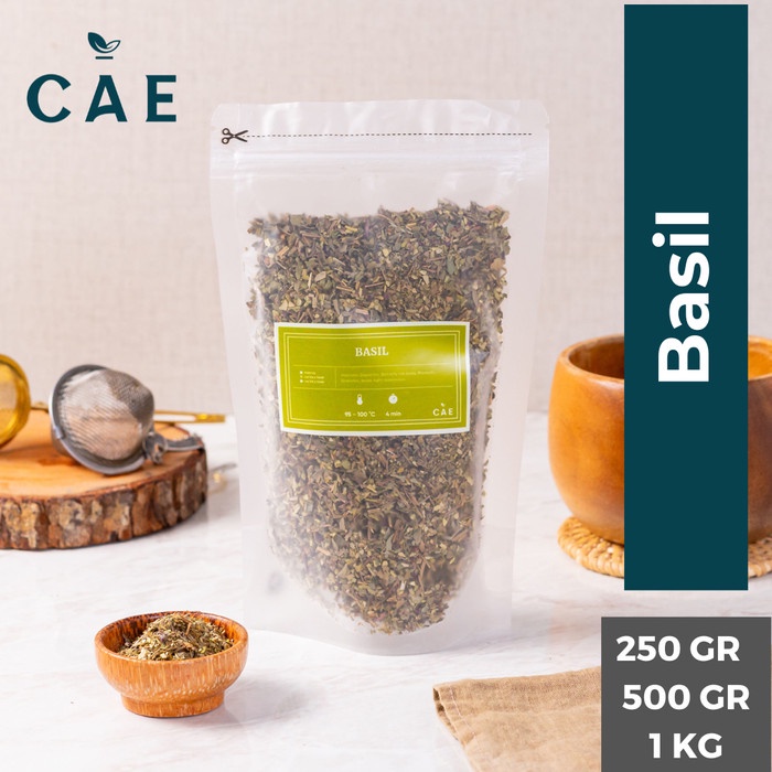 Jual Dried Basil Leaves Daun Kemangi Kering Rempah Organik 250 Gr - 1 ...