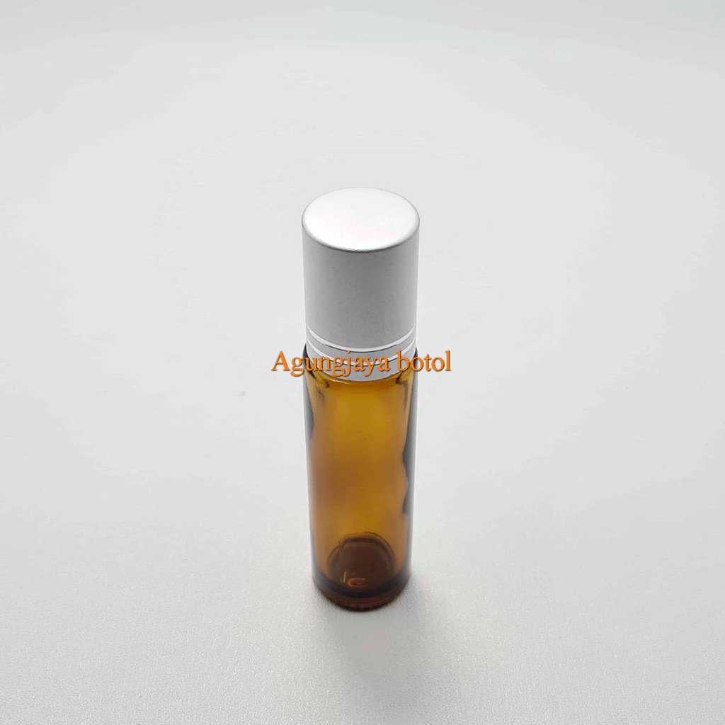 Jual Roll On 10 Ml Amber Original Tutup Stainles Silver Matte / Botol ...