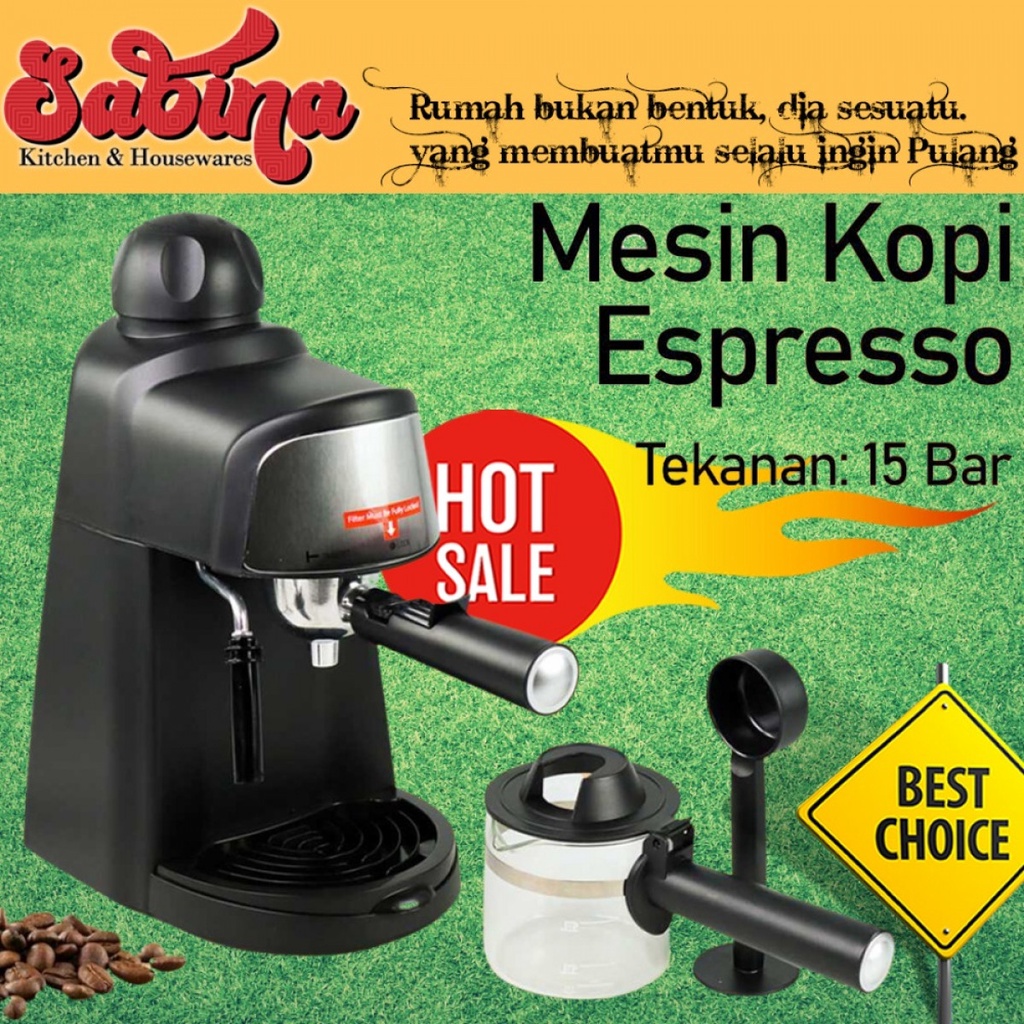 Jual Mesin Kopi Espresso Cappucino Coffee Machine Steam Wand 15 Bar ...
