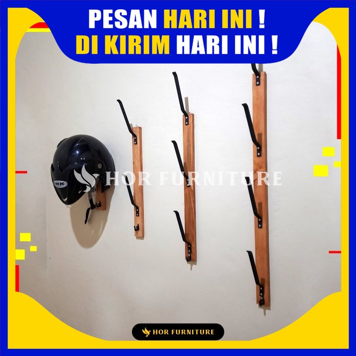 Jual H21 - Cantolan gantungan helm Dinding dan rak helm motor berdiri ...