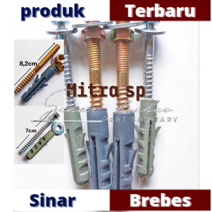 Jual baut viser toilet duduk isi 4 pcs skrup closet | Shopee Indonesia