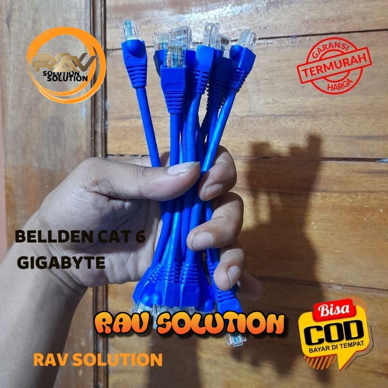 Jual KABEL LAN SERVER BELDEN CAT 6 BIRU GIGABYTE HANDMADESET A | Shopee ...