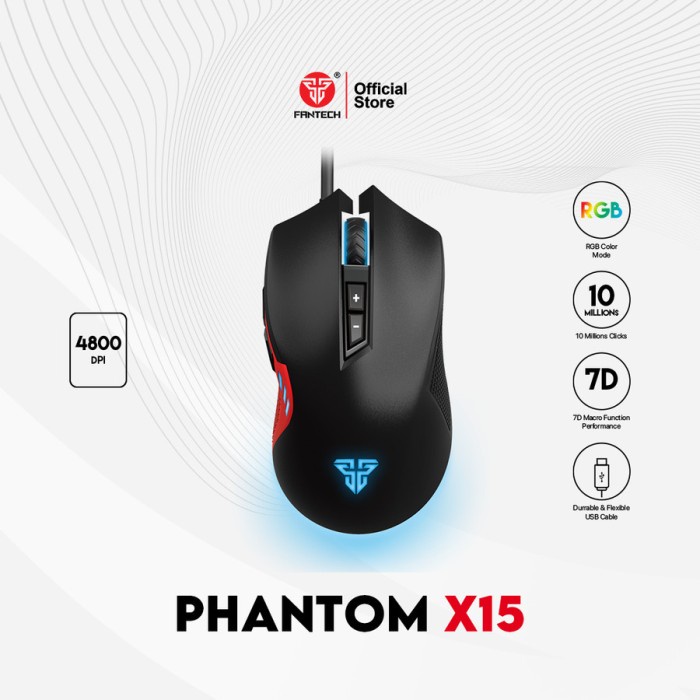 Jual FANTECH X15 Phantom RGB Macro Gaming Mouse | Shopee Indonesia