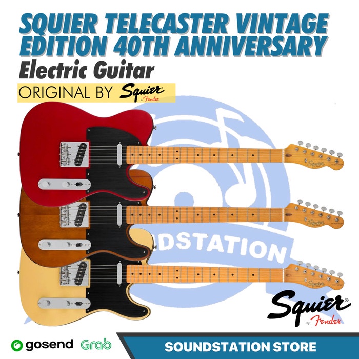 Jual SQUIER TELECASTER Vintage Edition 40th Anniversary | Gitar Elektrik | Shopee Indonesia