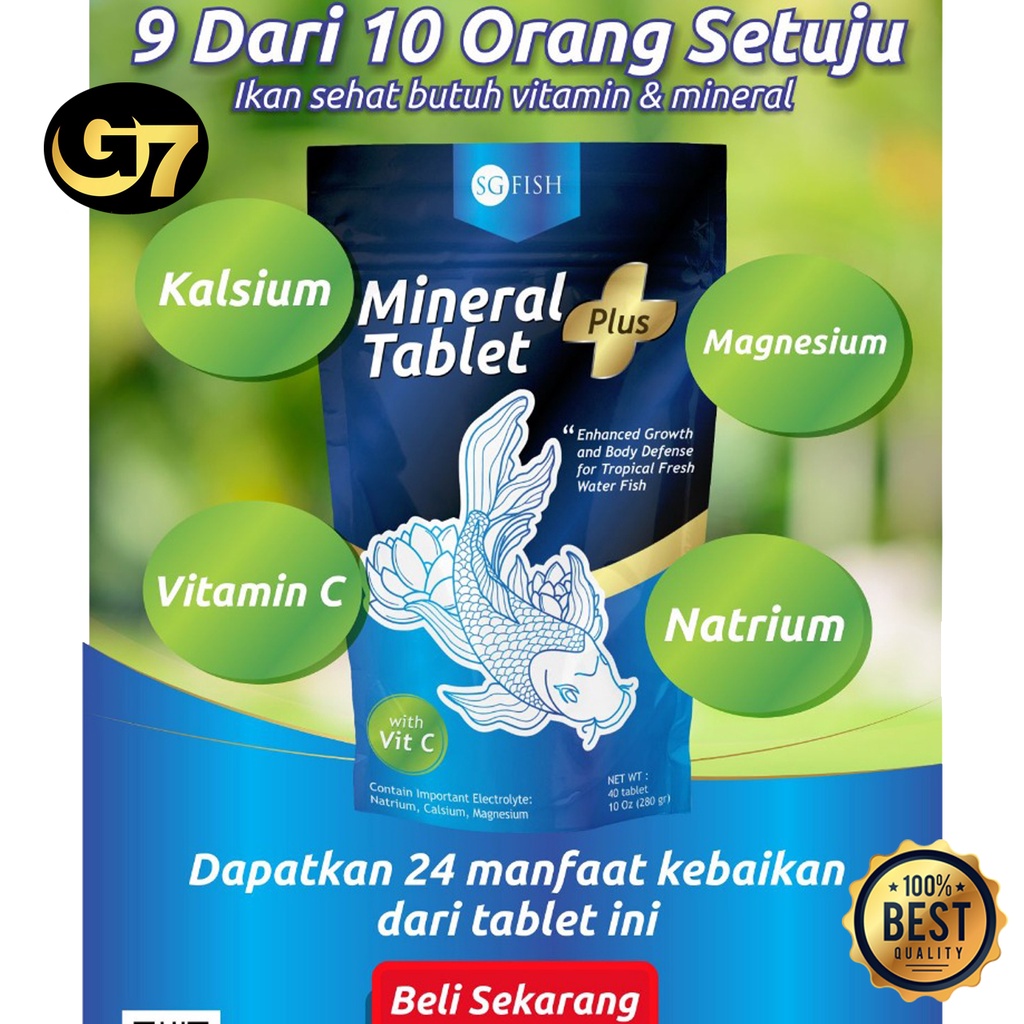 Jual Garam Ikan Ajaib Mineral Tablet Plus Vitamin C Original SG Vitamin ...