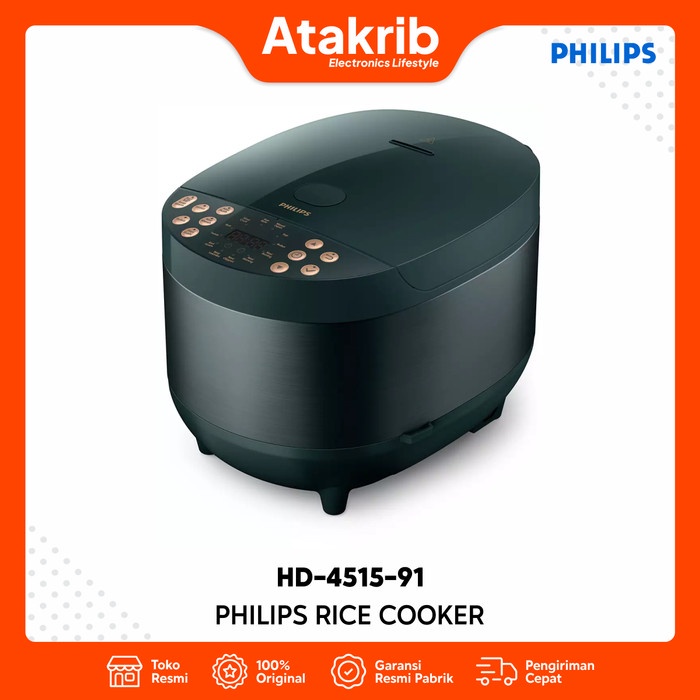 Jual PHILIPS RICE COOKER HD-4515-91 / HD4515/91 Kapasitas 1.8 L ...
