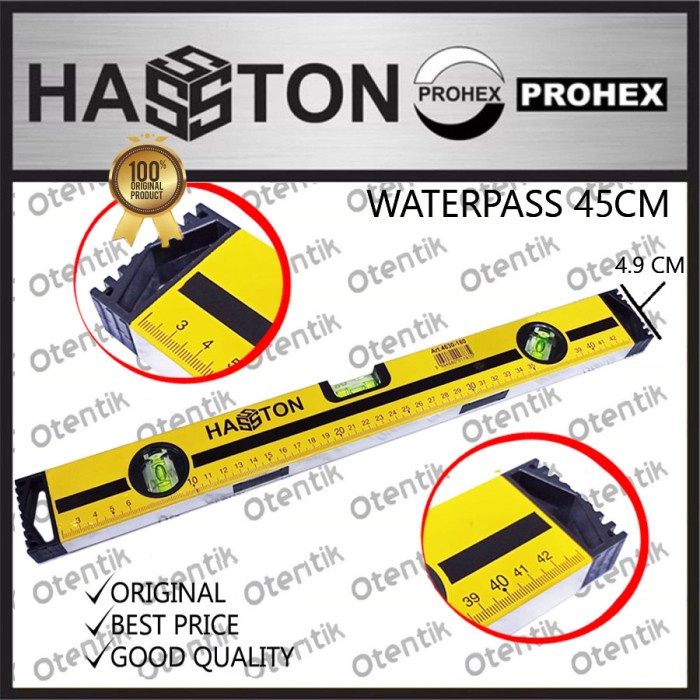 Jual HASSTON WATERPAS MAGNET ALUMUNIUM 18" 45CM - MAGNETIC WATERPASS 45 ...
