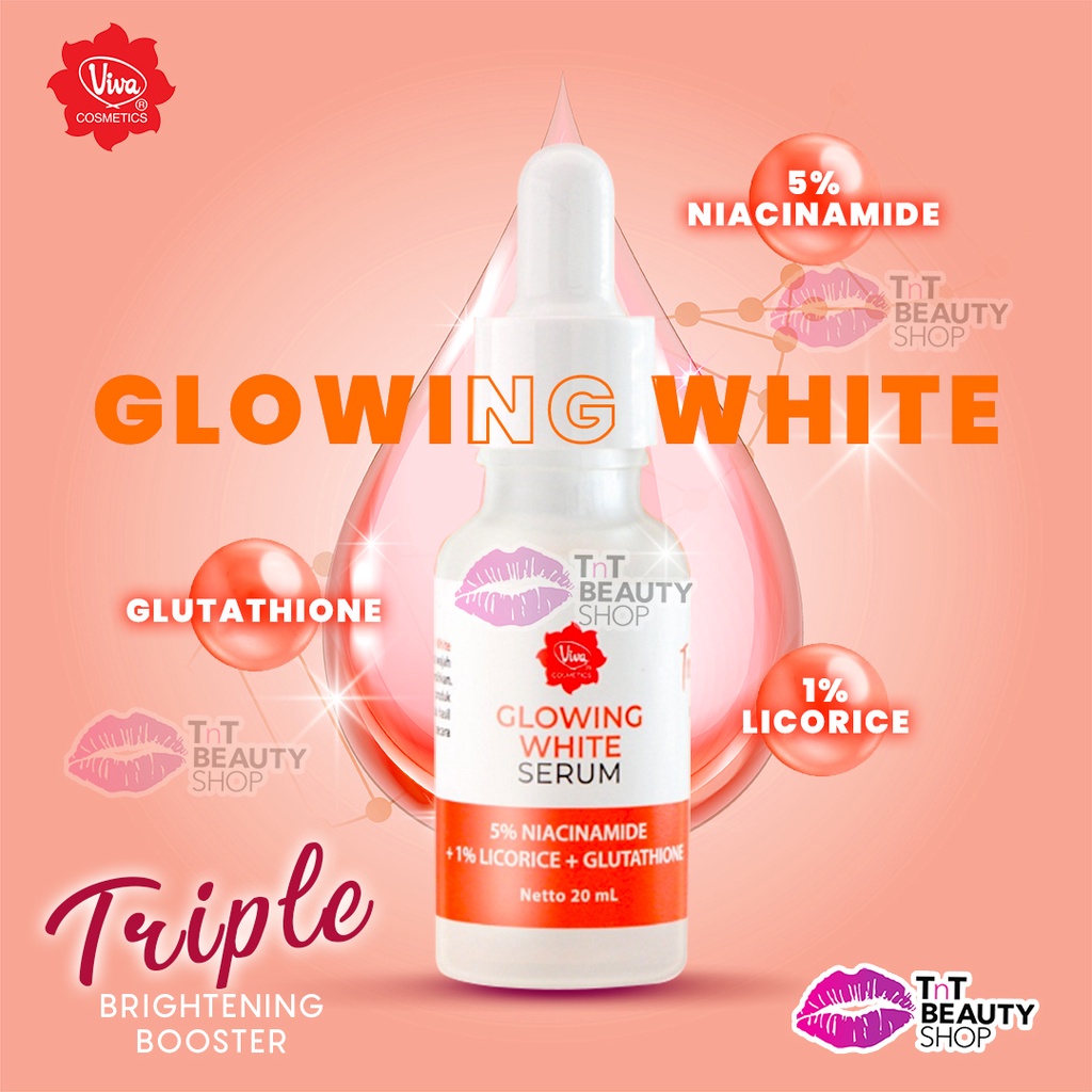 Jual Viva Glowing White Serum with Niacinamide, Licorice & Glutathione ...