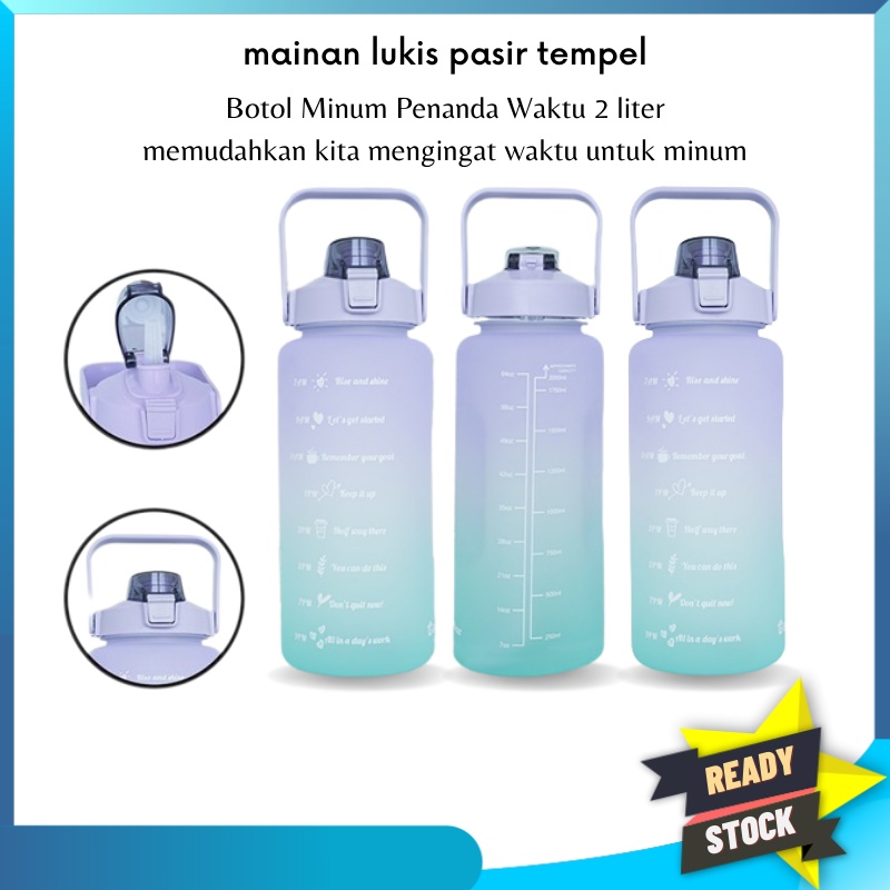 Jual YGS- Botol Minum 2 Liter / Botol Tritan / Botol Minum Viral / Botol 2000ml Kekinian/ Botol ...