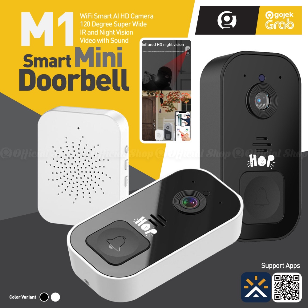 Jual Bel Rumah Smart Doorbell M1 Wireless Wifi APP Bell Pintu Pintar ...
