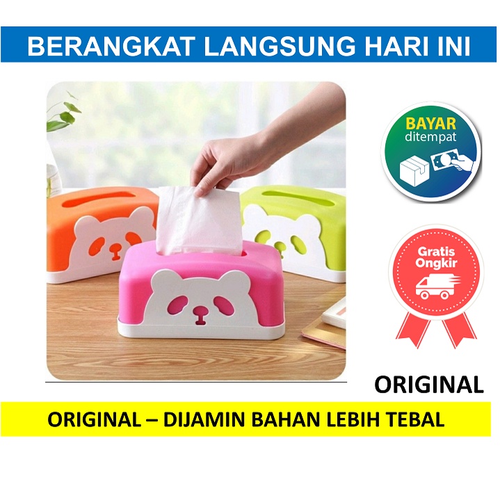 Jual Kotak Tempat Tissue Karakter Panda Plastik Meja Karakter Tisue ...