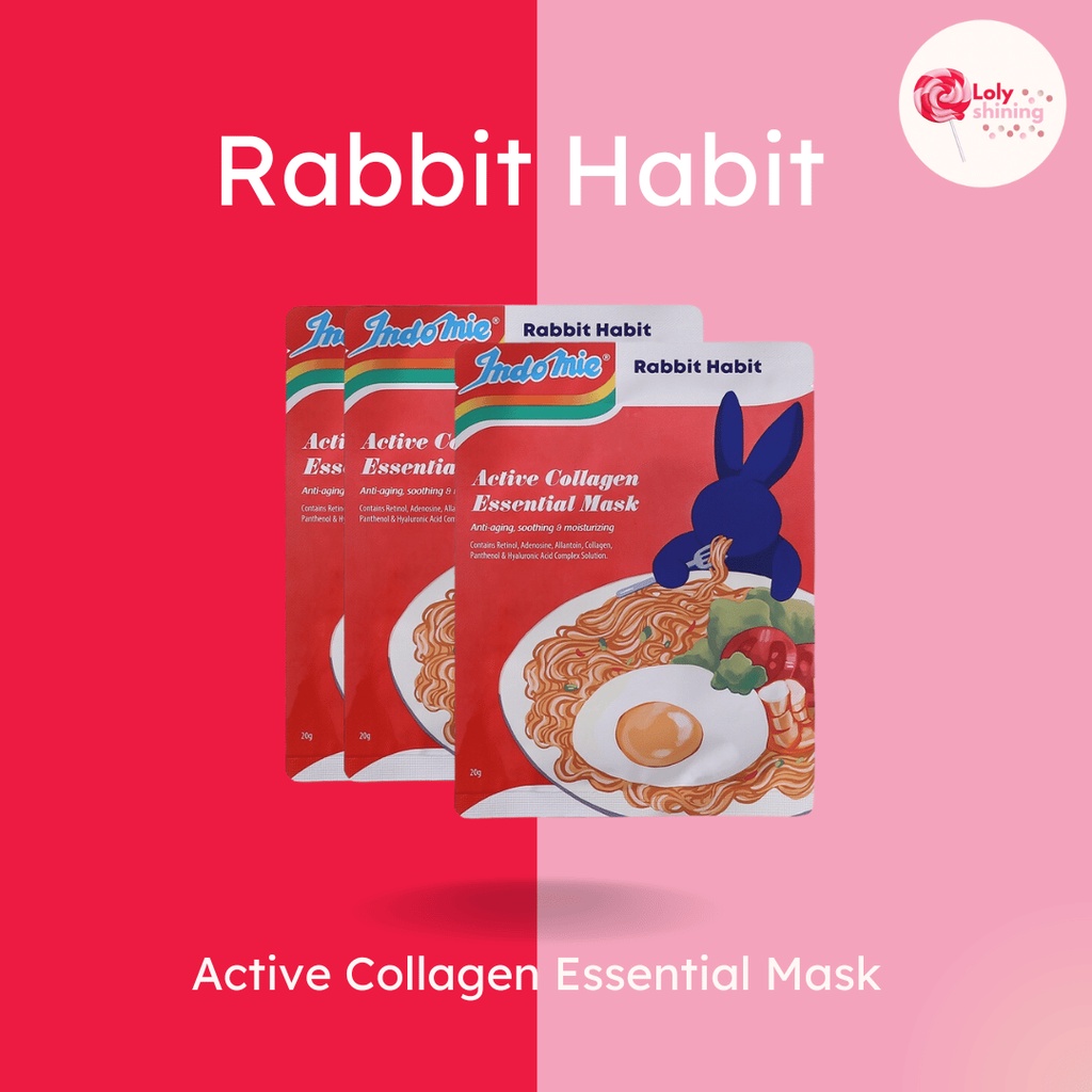 Jual Rabbit Habit Active Collagen Essential Mask 20gr (100% ORIGINAL ...