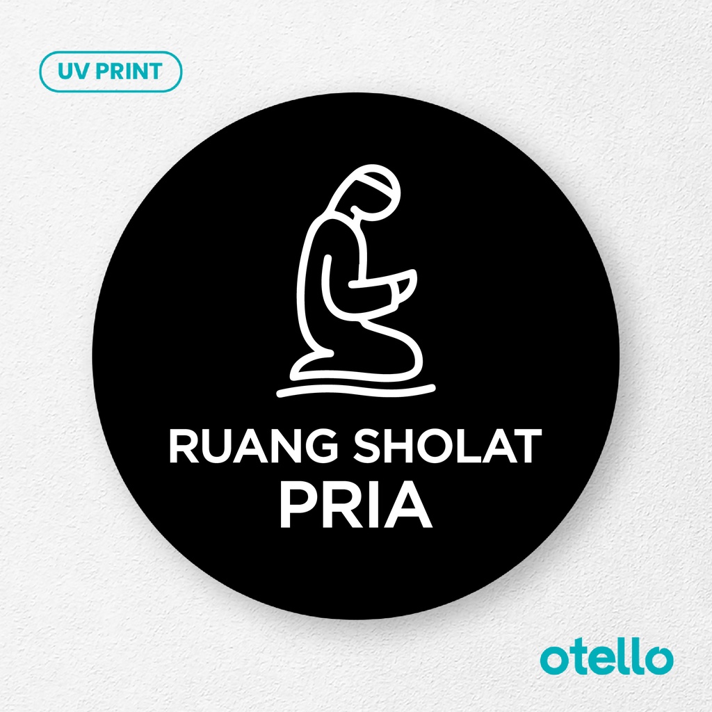 Jual Ruang Sholat Pria Signage Board Akrilik Tempel Dinding Papan ...