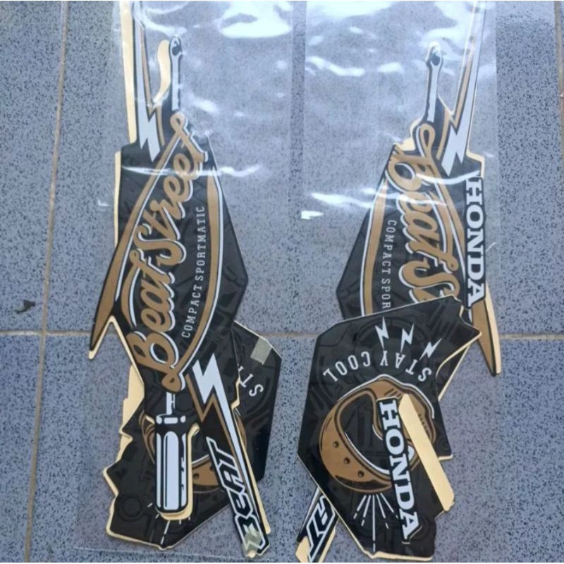 Jual stiker body lis les striping motor Honda beat street 2018 original ...
