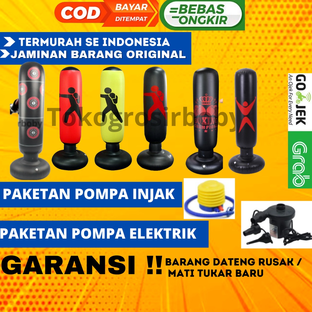 Jual FTH- Samsak Sansak Tinju Berdiri Standing Dewasa Model Tiup Bahan ...