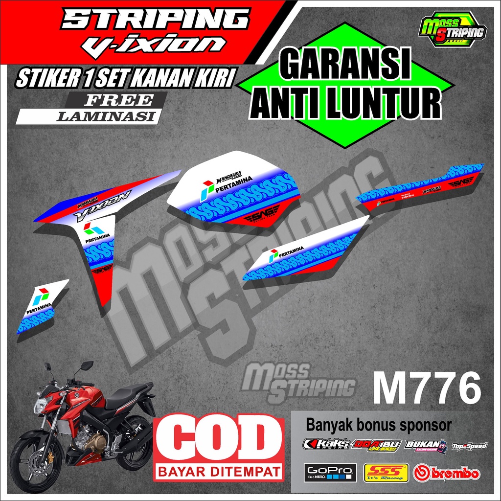 Jual MASS Striping- Striping Sticker List Variasi Motor YAMAHA VIXION NEW ADVANCE NVA motif ...
