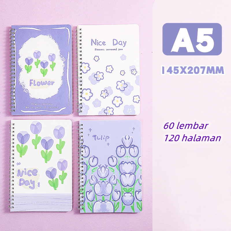 Jual COD(PART 1) Buku Tulis A5 /Notebook A5/Buku Tulis Sekolah isi 60 ...