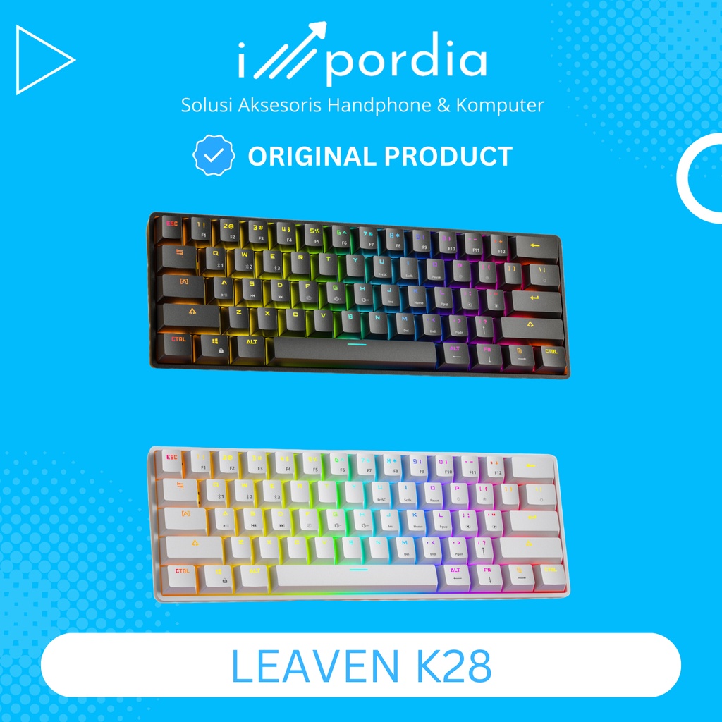 Jual Leaven Keyboard Gaming Mechanical RGB K28 61 Keys | Shopee Indonesia
